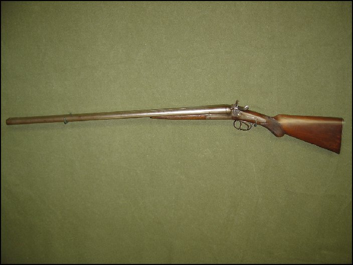 Antique Double Barrel Shotgun Belgian 12 Ga Hammer Gun-Russell Arms Co ...