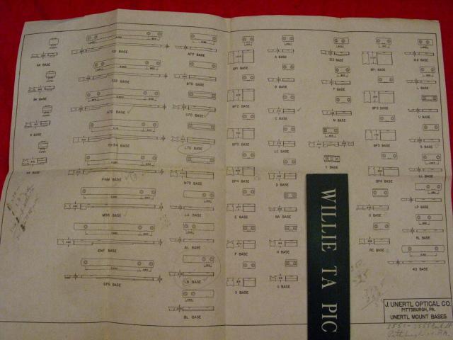 16 Unertl Original Scope Mount Blocks W/ Chart For Sale at GunAuction ...