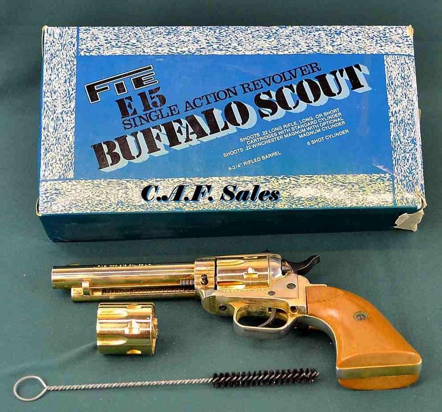 Tanfoglio/Fie Model E15 Buffalo Scout .22 Combo Saa Revolver For Sale ...
