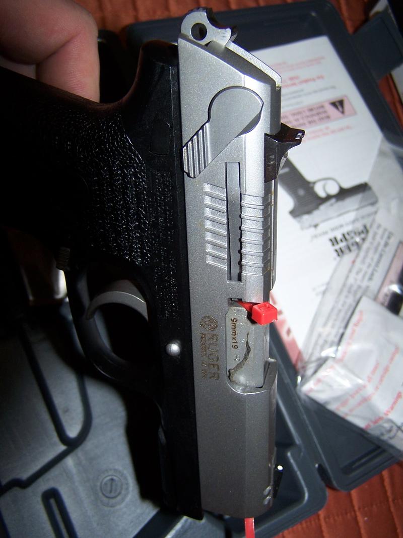 Ruger Kp95 Semi Auto Stainless 9mm Pistol Factory New For Sale at GunAuction.com - 10903469