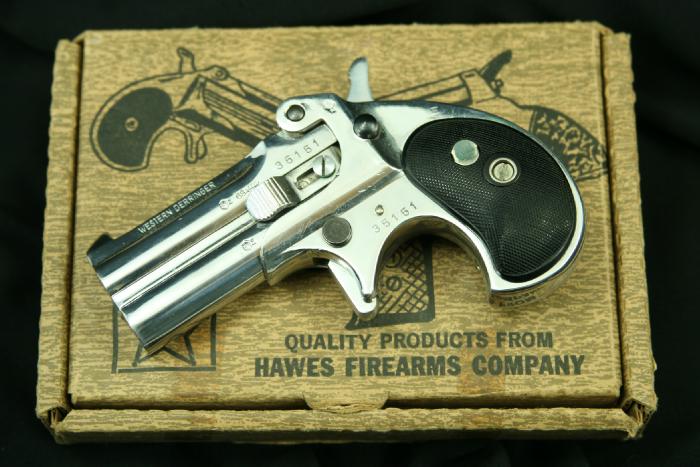 Hawes O/U .22 Lr Western Derringer Nickel - In Box For Sale at ...