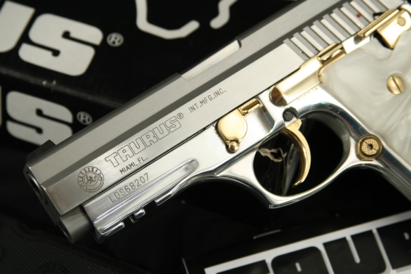 Taurus Pt 38s, .38 Super Stainless With Gold Appointments & Mother Of ...