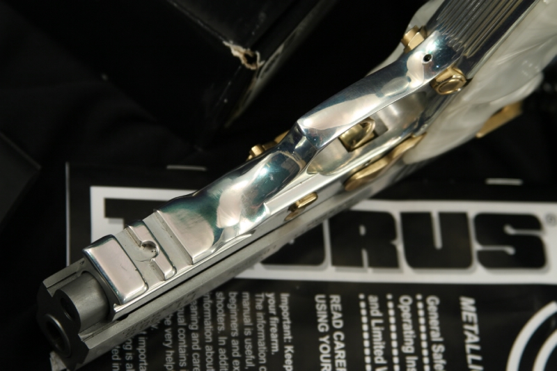 Taurus Pt 38s, .38 Super Stainless With Gold Appointments & Mother Of ...