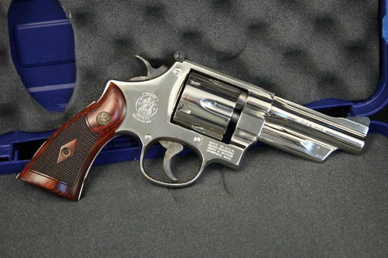 Nickel S&W, Smith and Wesson Model 27-9 Nickel .357 Magnum, 4
