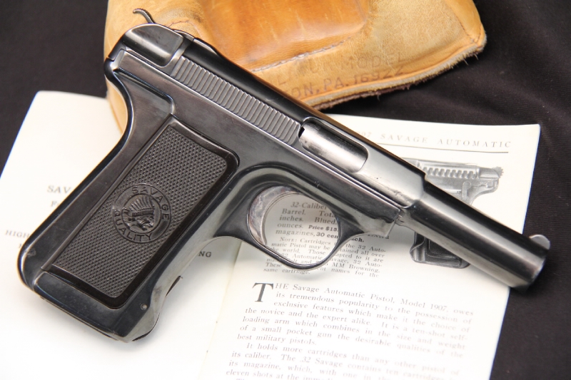 Savage Model 1907 .32 ACP Semi-Auto Pistol w/ Instructions, C&R OK