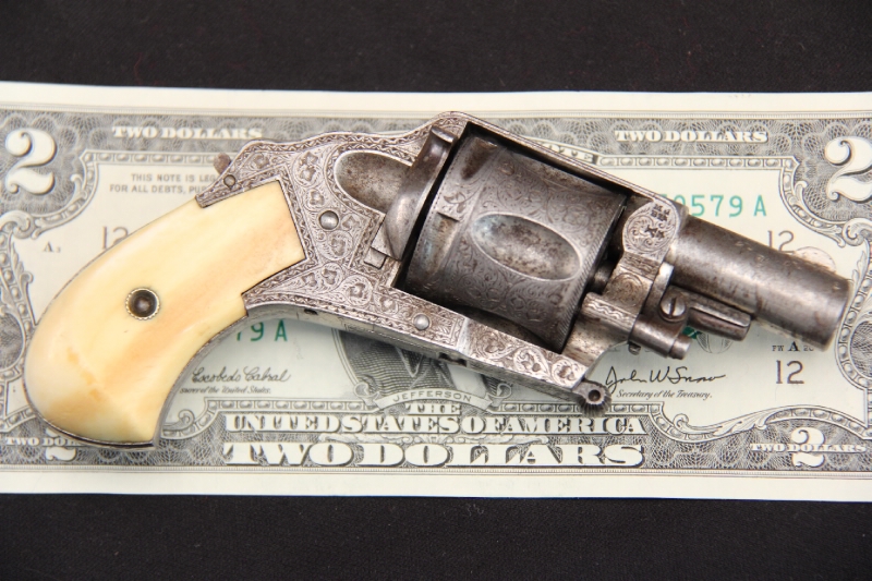 Belgian / French Hammerless .32 Cf Engraved Folding Trigger Revolver ...