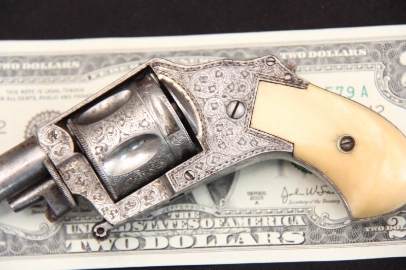 Belgian / French Hammerless .32 Cf Engraved Folding Trigger Revolver ...