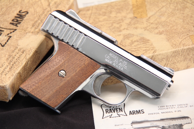 Raven Arms Model P–25, .25 Acp Semi Auto Pistol - In The Box No Reserve ...