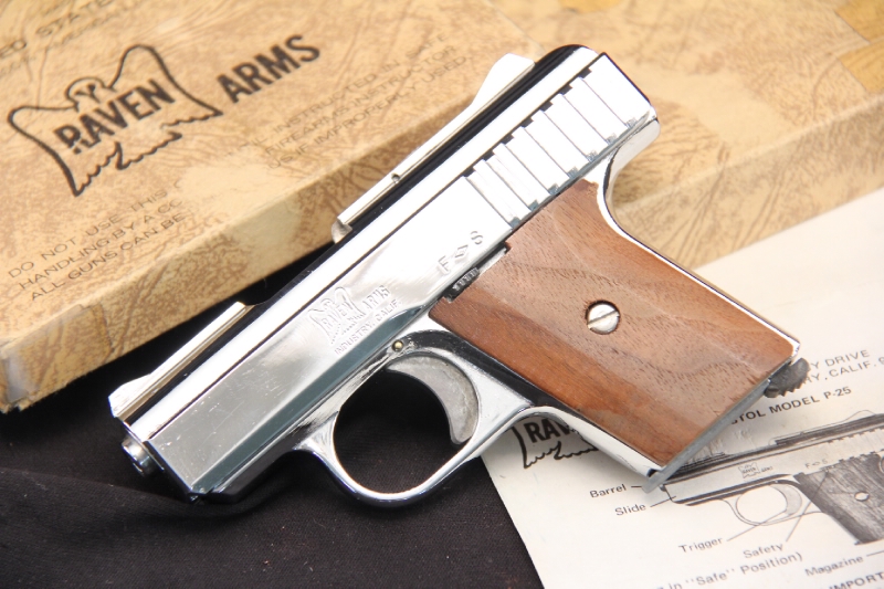 Raven Arms Model P–25, .25 Acp Semi Auto Pistol - In The Box No Reserve ...