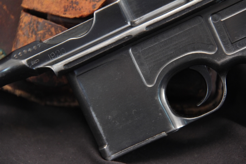 C96 Broomhandle Mauser 9mm 1920 Rework Fixed Sights W/ Holster - C&R Ok ...