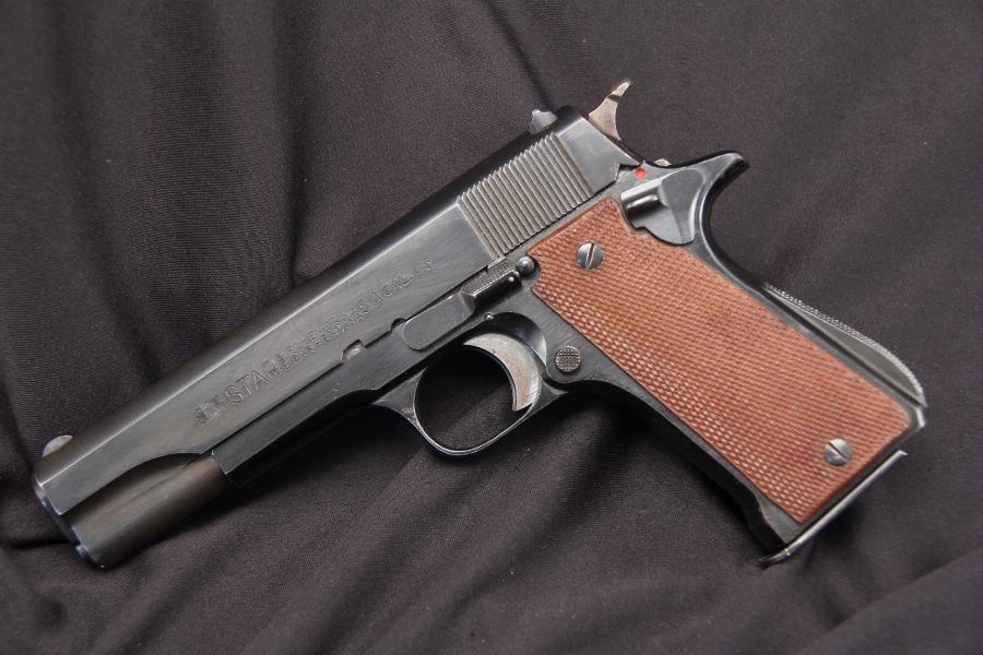 Star Model Ps Single Action .45 Acp Semi Auto Pistol With 5 Magazines ...
