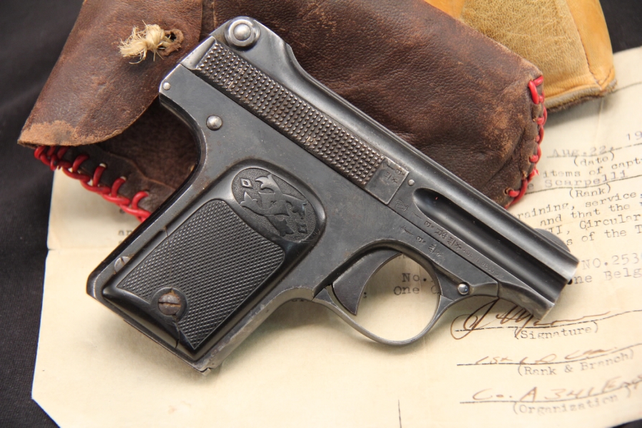 Belgian Clement Model 1909 .25 Acp Semi-Auto Pistol, Gi Bring Back With ...