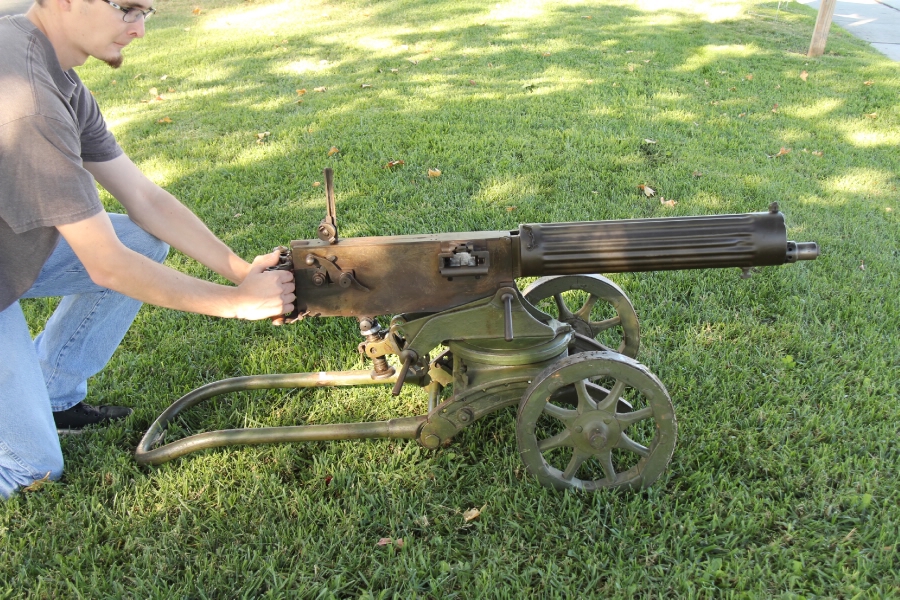 Demilled Maxim / Soviet 7.62mm Heavy Machine Gun M1910 (Spm) & Sokolov ...