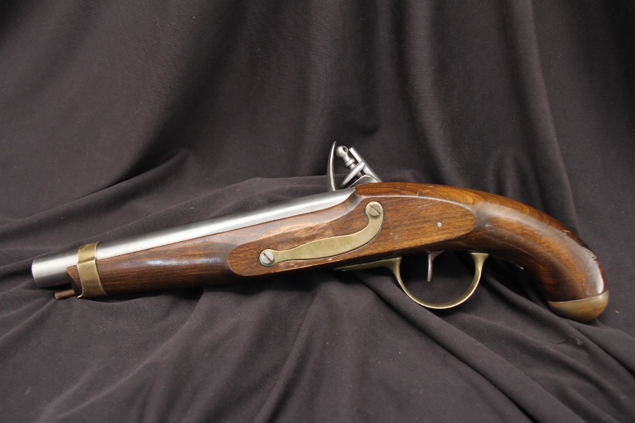 Unmarked Large Caliber Pistol Flintlock Reproduction .75 Caliber ...