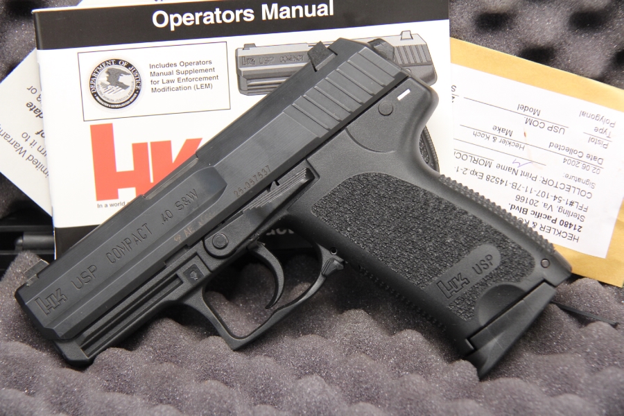 H&K Heckler & Koch Usp Compact 40 Lem Dao .40 S&W Semi-Auto Pistol, Box ...