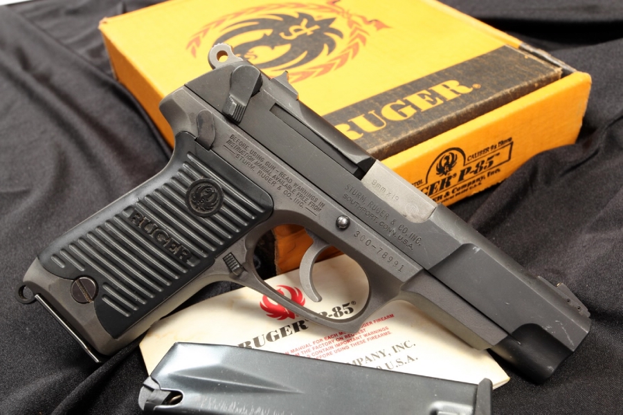 Ruger P-85 P98 9mm Semi Auto Pistol - In The Box, Mags & Holster For ...
