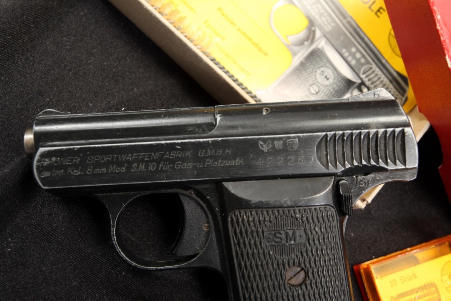 German Rhoner Sm 10 Semi Auto 8mm Starter Pistol For Sale at GunAuction ...