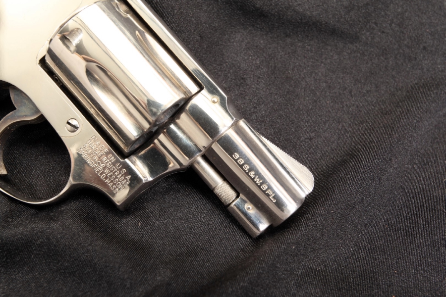 Smith & Wesson, S&W Model 49 Nickel `Bodyguard` .38 Special 2 In. Da ...