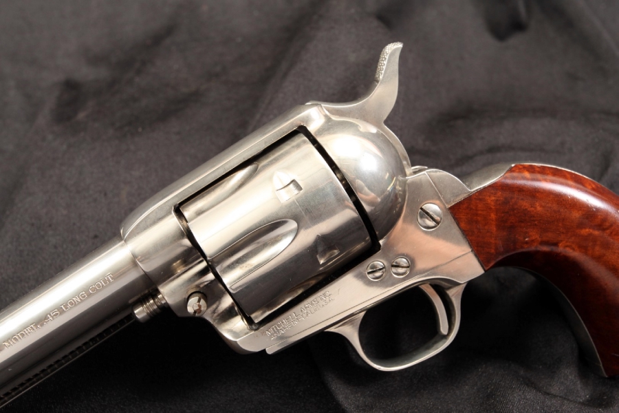 Uberti / Mitchell Arms .45 Colt Nickel Single Action Army Revolver For ...