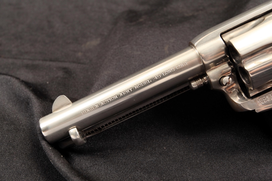 Uberti / Mitchell Arms .45 Colt Nickel Single Action Army Revolver For ...