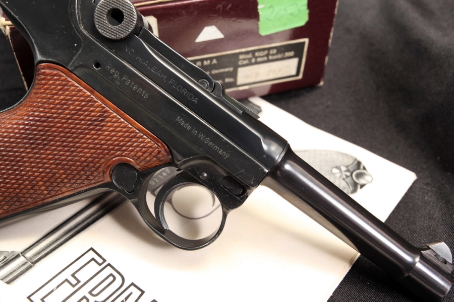Erma-Werke Model Kgp 68a Mini Luger .380 Acp Semi Auto Pistol - Box ...