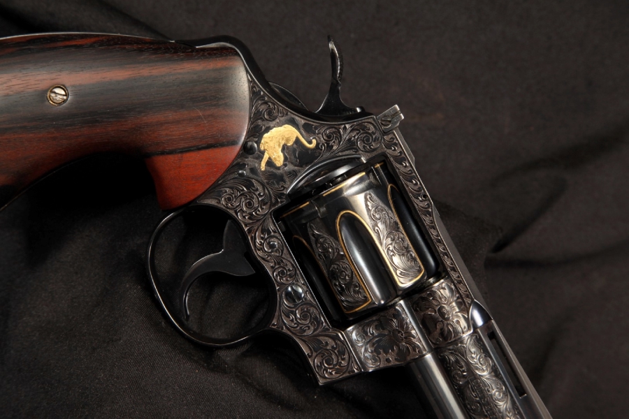Hand Engraved & Gold Inlaid Colt Python .357 Magnum Double Action ...