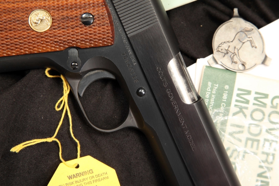 Jim Hoag Custom Colt Mark Iv Series 70 Government Model 1911 Pistol ...