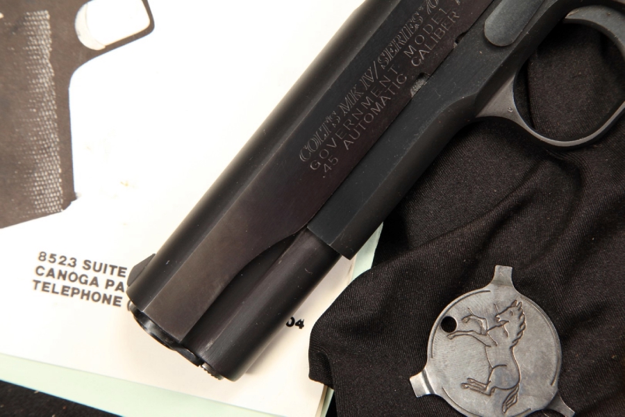 Jim Hoag Custom Colt Mark Iv Series 70 Government Model 1911 Pistol ...