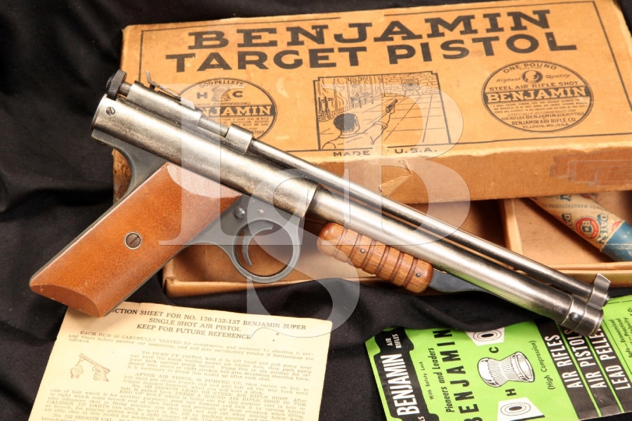 Vintage Benjamin Model 130 Target Air Pistol & Box For Sale at ...