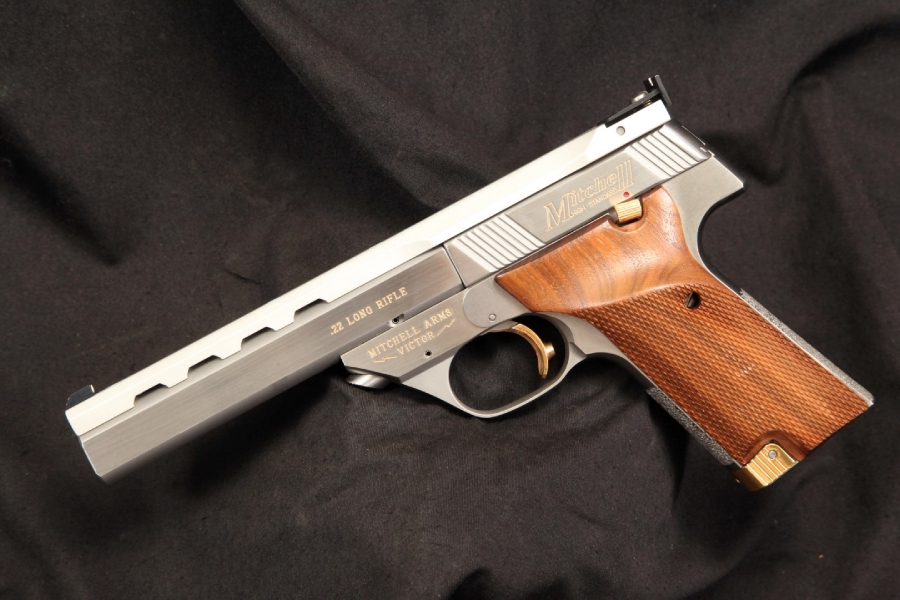 Mitchell High Standard Victor Stainless & Gold .22 Lr Semi Auto Target ...