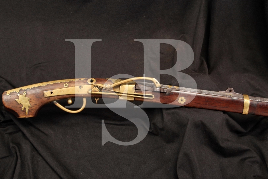 Japanese Bajoututu Carbine .45 Cal (2.37 Mon) Matchlock Rifle W/ Brass ...