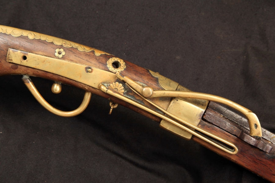 Japanese Bajoututu Carbine .45 Cal (2.37 Mon) Matchlock Rifle W/ Brass ...
