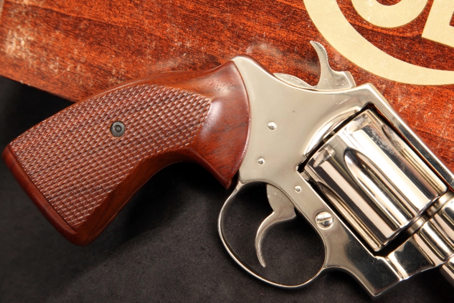 Rare Nickel Colt Viper Model .38 Special Double Action Revolver & Box ...