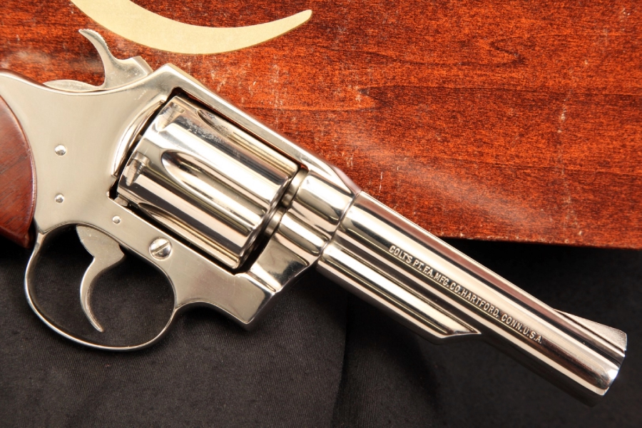 Rare Nickel Colt Viper Model .38 Special Double Action Revolver & Box ...