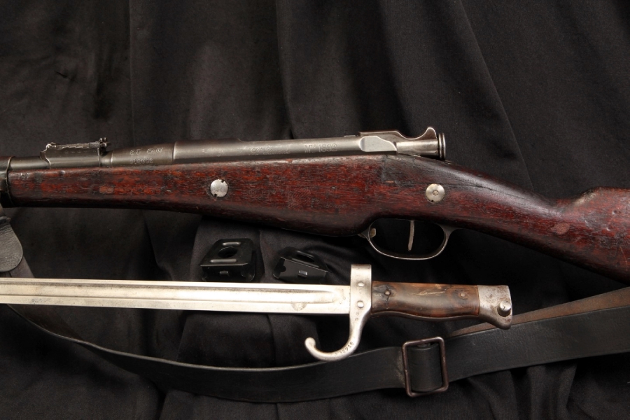 French Mle 1892 Berthier 8mm Lebel Bolt Action Carbine & Rifle Bayonet ...
