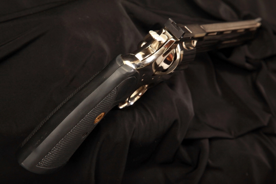 Rare Nickel Colt Python Target .38 Special Double Action Revolver - 1 ...