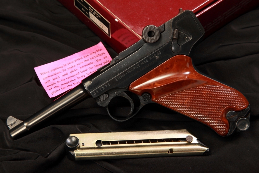 Erma-Werke Model Kgp 69 Mini Luger .22 Sa Semi Auto Pistol, Mags & Box ...