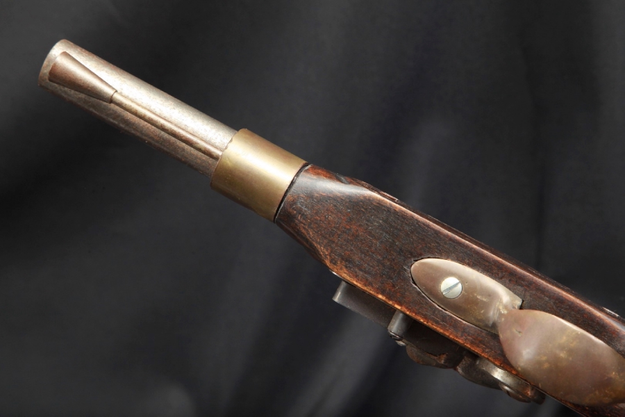 Spanish Made, .73 Caliber Reproduction Flintlock Pistol, Non-Firing ...