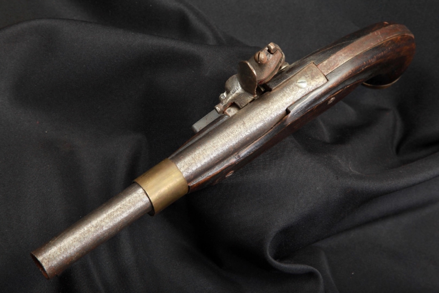 Spanish Made, .73 Caliber Reproduction Flintlock Pistol, Non-Firing ...