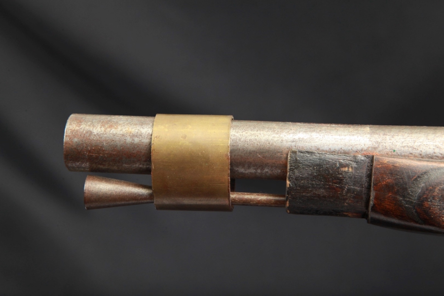 Spanish Made, .73 Caliber Reproduction Flintlock Pistol, Non-Firing ...