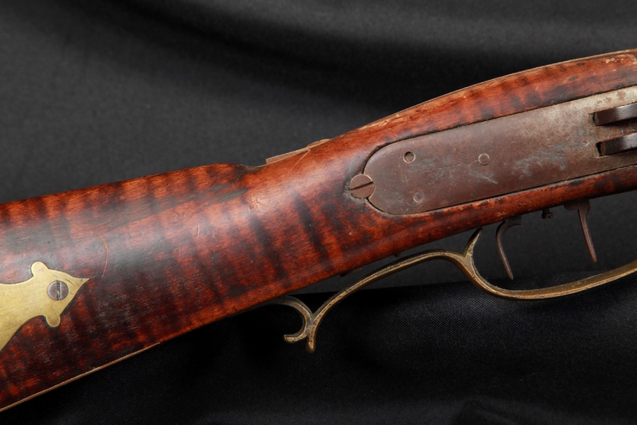 Unknown Mule Ear O/U Percussion Rifle Circa 1840`S, Antique For Sale at ...