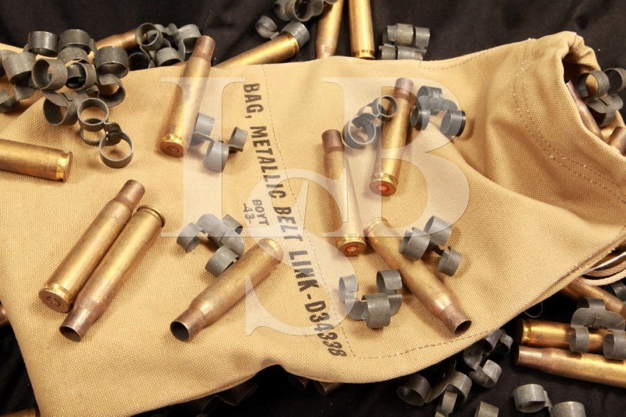 Wwii .50 Bmg Brass, Links & 1943 Boyt Link Bag For Sale at GunAuction ...