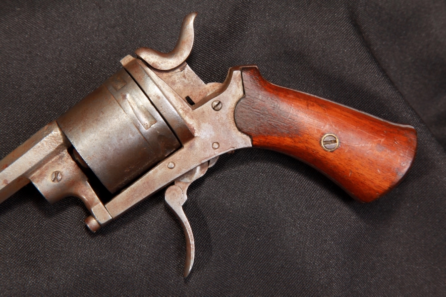 German Proofed Bulldog Style Folding Trigger Double Action Revolver ...