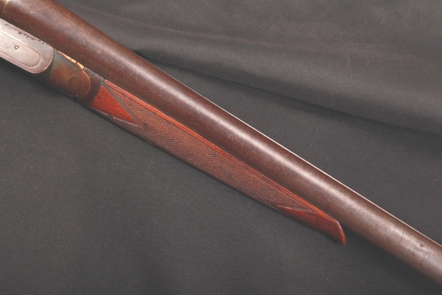 Belgian W.M. Moore & Co Sxs Exposed Hammer Fine Damascus Shotgun ...