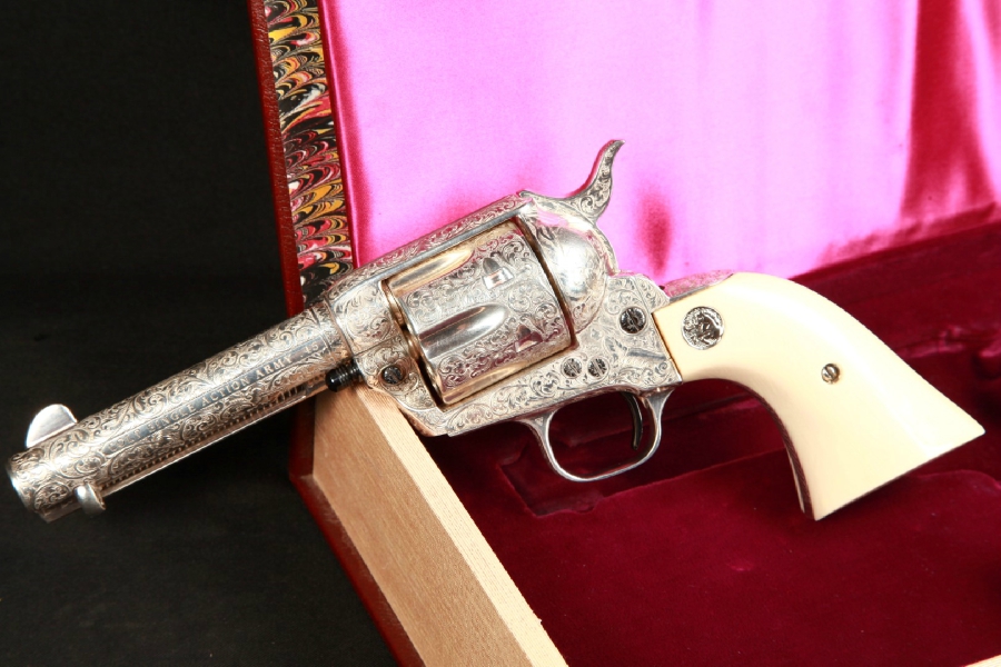 Silver Plated & Engraved Colt Interpol David 'Carbine' Williams ...