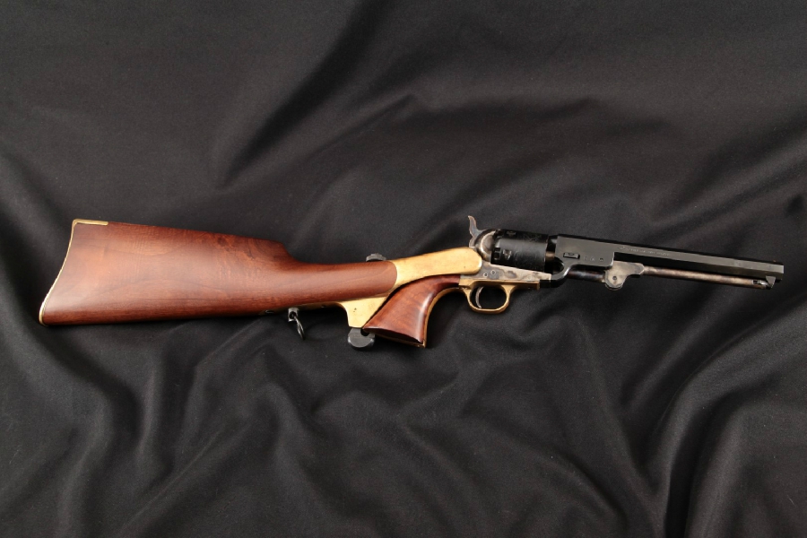 Colt (Pietta Copy) Model 1851 Navy & Shoulder Stock, Blue, Brass & Case ...