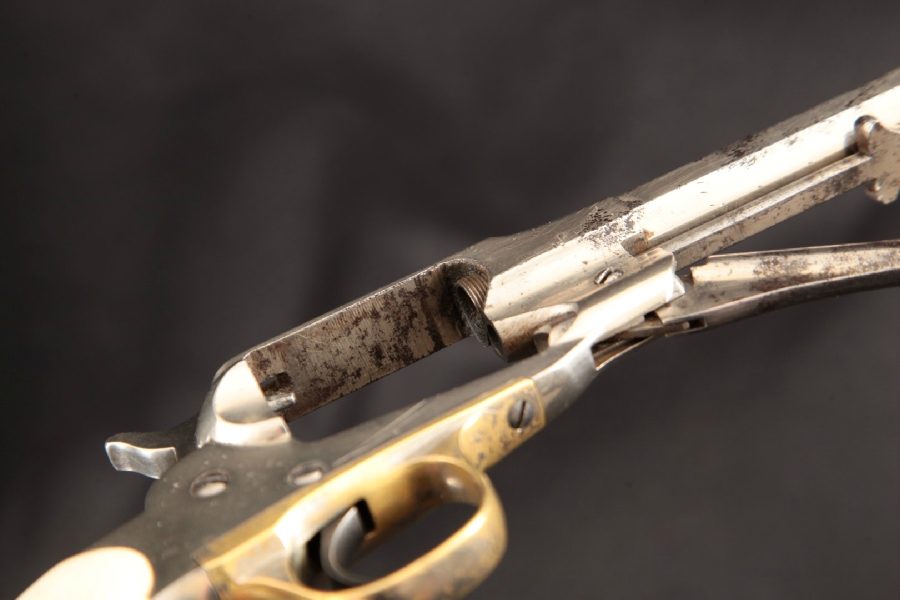 Remington New Model Police + Ivory Grips, Cartridge Converted, Nickel 4 ...