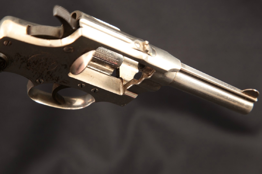 Smith & Wesson S&W .32 Hand Ejector 1st Model Da Of 1896, Nickel 3 1/4 ...