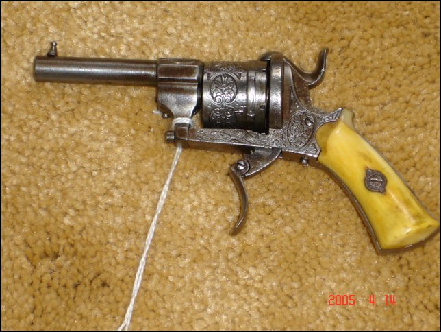 Belgium Pinfire Tiny 5mm Pinfire Revolver With Ivory Grips For Sale at ...