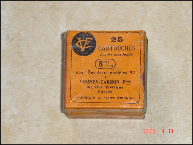 8mm LEBEL REVOLVER BOX FOR 25 CARTRIDGES OF 8mm 1892 LEBEL REVOLVER